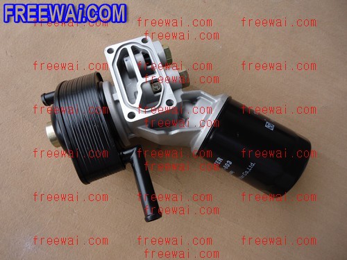 oil filter (with oil cooler and aluminum seat) assembly for Isuzu ELF ...