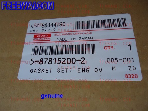 overhaul (repair / rebuild) gasket kit for Isuzu 4JH1 4JH1-TC ...
