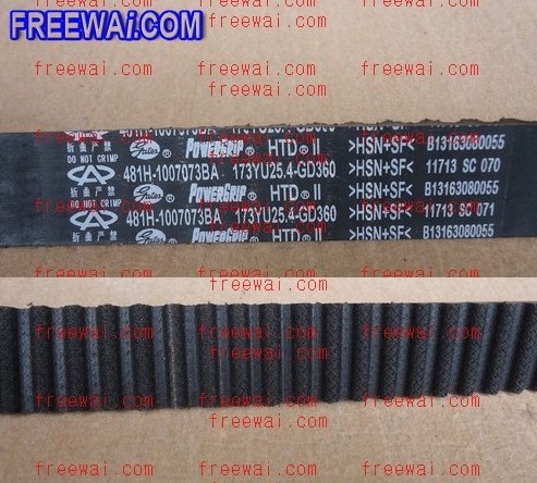 timing belt for SQR481 SQR484 engine on Chery A3 J3 A5 Tiggo J11 V5 ...