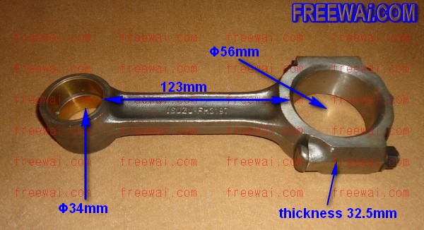 connecting rod for Isuzu 4JB1-T 4JB1-TC turbocharged engine on ELF NKR ...